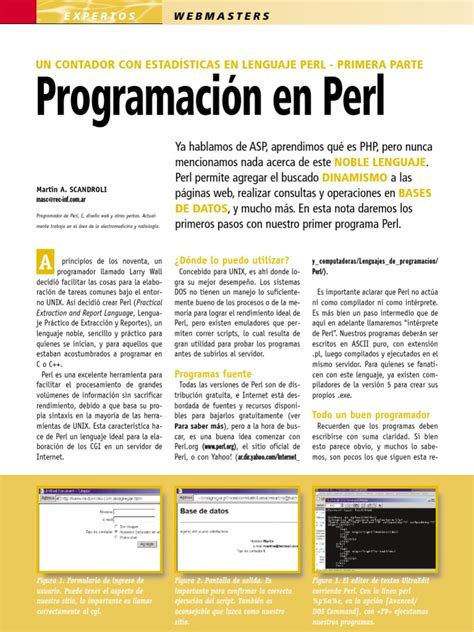 Programación En Perl Pdf Perl Lenguaje De Programación