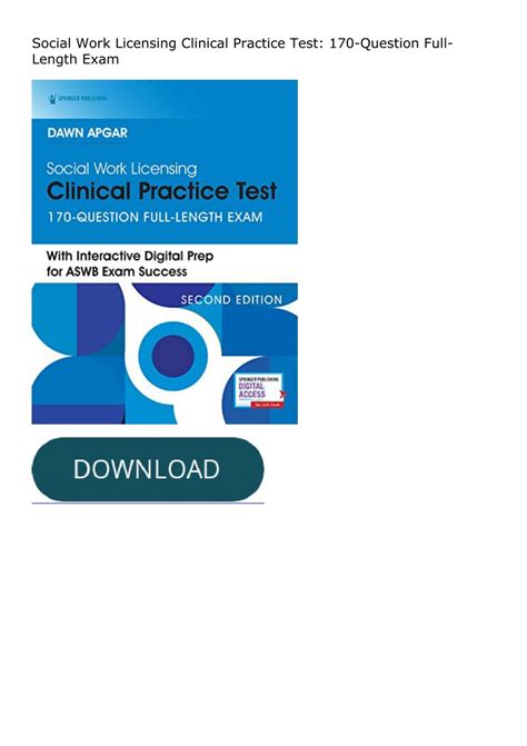 Ebook Social Work Licensing Clinical Practice Test 170 Question Full