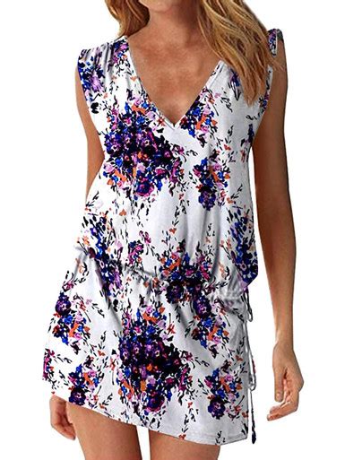 Hount Womens Casual Beach Dress Cover Up Summer Sleeveless Beach Short