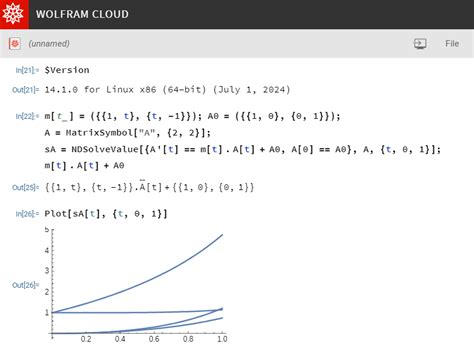 Differential Equations Solve A Time Dependent Matrix De Using Ndsolve