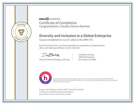 claudia zamora ramírez en linkedin certificate of completion