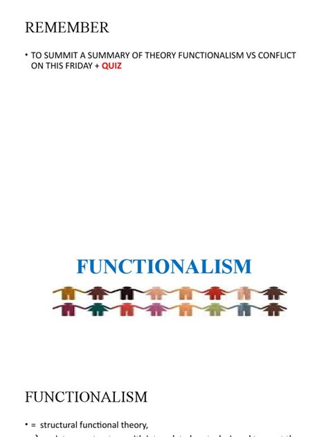 Functionalism Vs Conflict Pdf Sociology Society