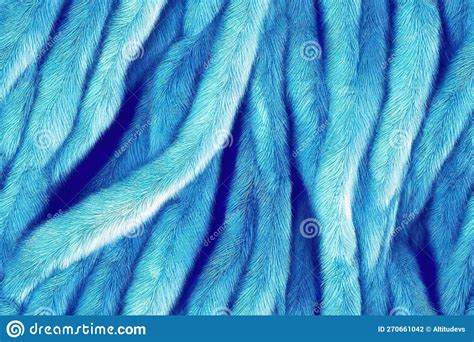 Light Blue Long Fiber Soft Fur Abstract Texture Background Fuzzy Cyan