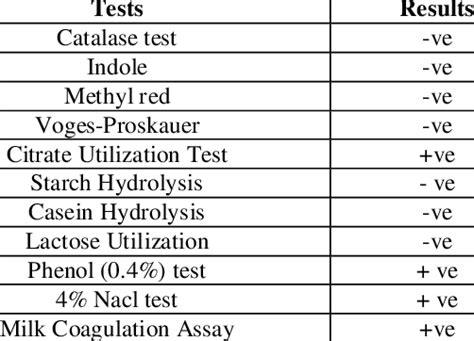 Biochemical Characterization Of The Isolated Bacterial Strain