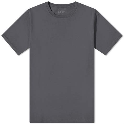Albam Mens Classic T Shirt In Charcoal Albam