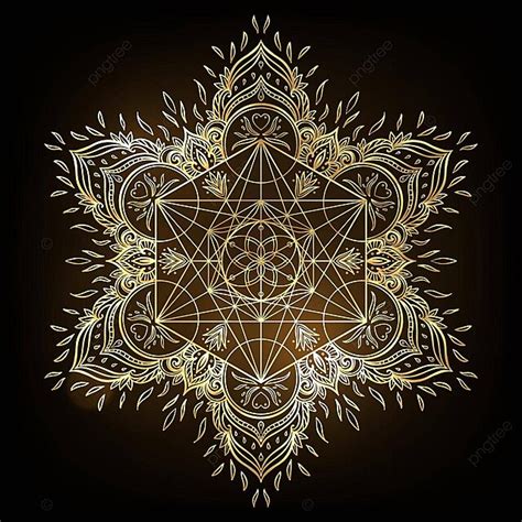 Powerful Metatron Cube Mandala For Spiritual Design Circle Drawing
