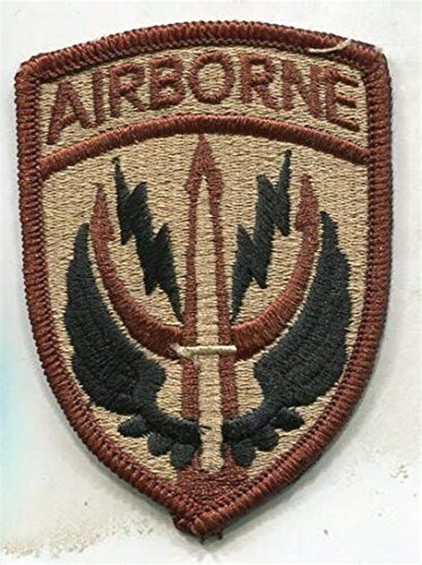 Us Army Special Operations Command Central Airborne Soccent Desert Dcu Patch M E