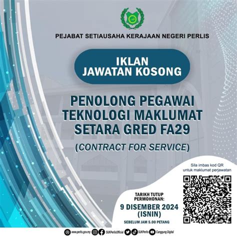 Iklan Jawatan Pejabat Setiausaha Kerajaan Negeri Perlis • Kerja Kosong