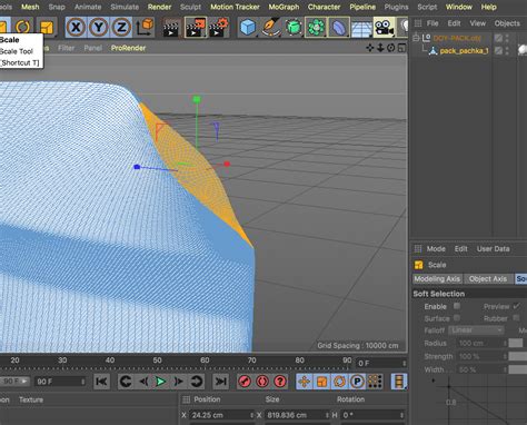 3d Modelling How To Flatten Compress A Mesh In Cinema 4d