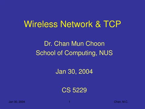 Ppt Wireless Network And Tcp Powerpoint Presentation Free Download