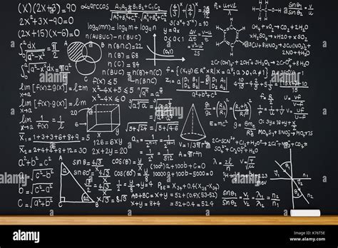 3d Rendering Lavagna Con Formula Di Per La Matematica O Di Sfondo Di