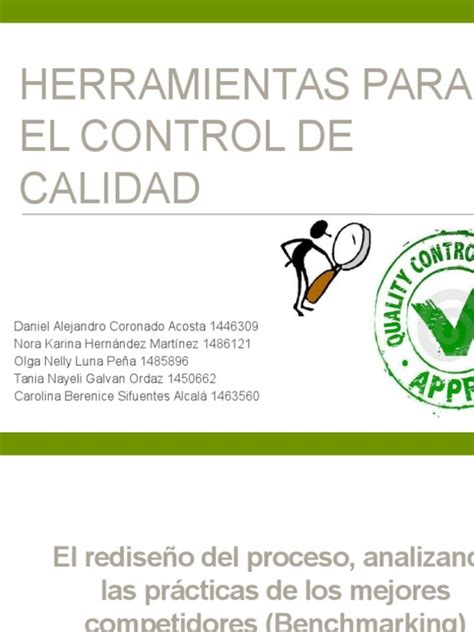 7 Herramientas Para El Control De Calidad Pdf Six Sigma Benchmarking