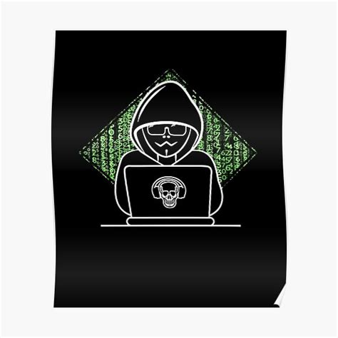 computer hacker coding phyton for tech programmer and coder poster