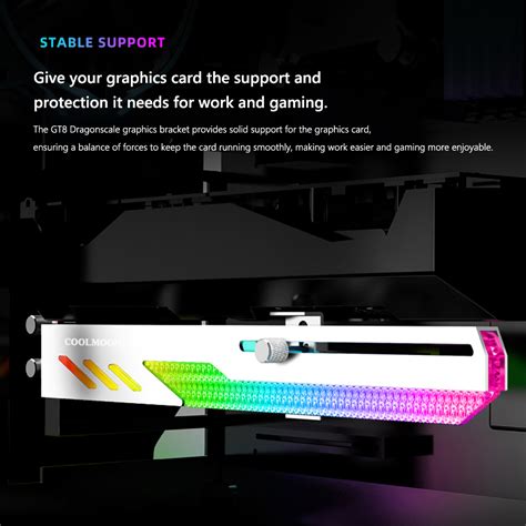 COOLMOON GT Graphics Card Bracket V ARGB Multi Interface Synchronous Horizontal Chassis