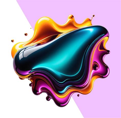 Premium Psd Fluid Chrome Effect