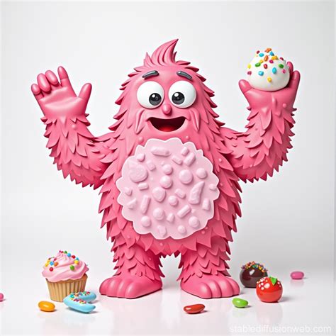 Candy Crush Yeti Cutout Stable Diffusion Online
