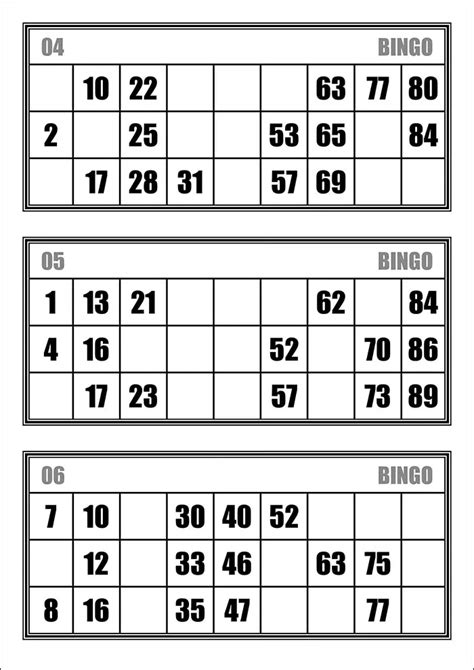 Cartela De Bingo Para Imprimir