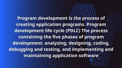 Program Development Life Cycle Ppt First Year PPT