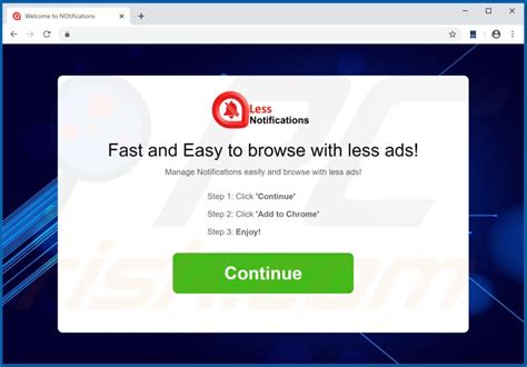 Less Notifications Browser Hijacker Simple Removal Instructions