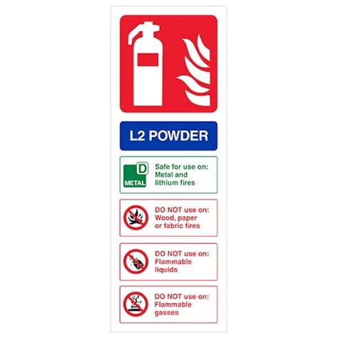 L2 Powder Fire Extinguisher Sign Ref Fe6 Safety Sign Warehouse