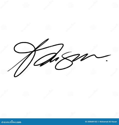 Letter F Abstract Signature Ideas Ink Illustration With Brush Pen