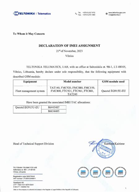 Fmc920 Declaration Of Imei Assignment Wiki Knowledge Base Teltonika Gps