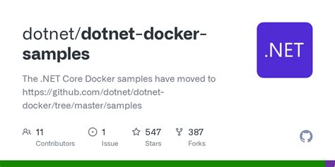 Github Dotnetdotnet Docker Samples The Net Core Docker Samples Have Moved To Github