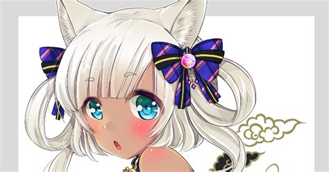オリジナル ふともも白髪ケモミミ褐色 文哉のイラスト Pixiv