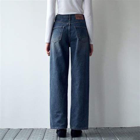 샌드 워싱 와이드 핏 데님 팬츠 블루 감도 깊은 취향 셀렉트샵 29cm