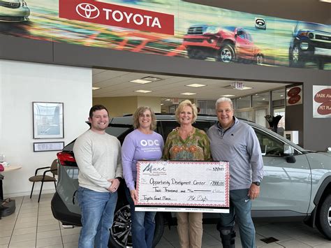 Mark Toyota Of Plover Mark And Patti Olinyk Were Pleased To Present A Toyota Grant Match To