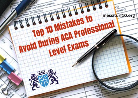 Top 10 Mistakes To Avoid During Aca Professional Level Exams