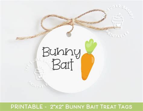 Bunny Bait Cookie Tags Easter Bunny Bait Bunny Bait Carrot Tag Bunny