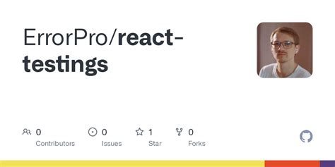 GitHub ErrorPro React Testings