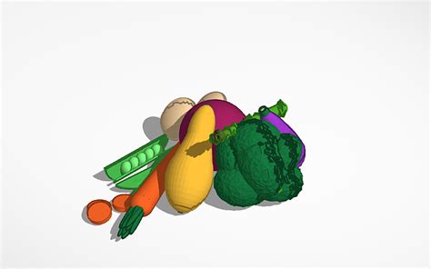 3d Design Realistic Vegetables Tinkercad
