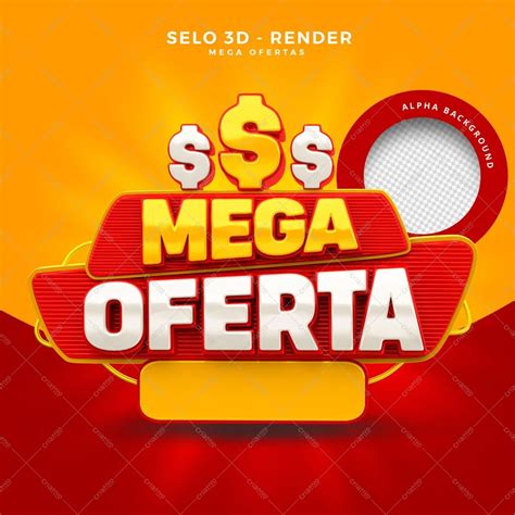 Selo 3d Mega Oferta Para Composição Psd [download] 3595 Criativo Dahora