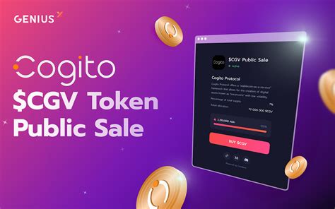 Cogito Protocols Cgv Token Public Sale Announced By Genius X Medium