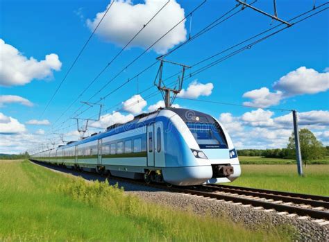 A High Speed Passenger Train Of Class X Effortlessly Races Along The