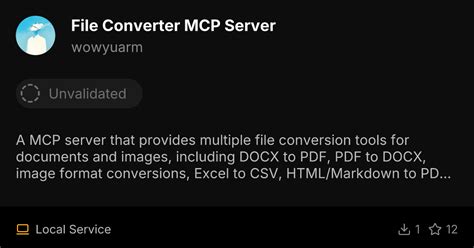 File Converter MCP Server MCP Servers LobeHub