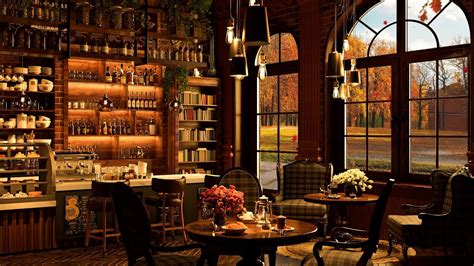Cozy Fall Coffee Shop Ambience ☕ Relaxing Jazz Instrumental Music For