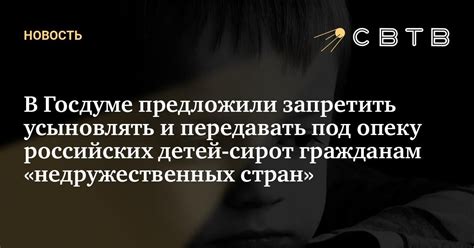 В Госдуме предложили запретить усыновлять и передавать под опеку