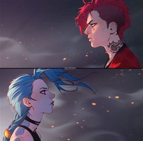 Jinx Vi Arcane Jinx And Arcane Vi League Of Legends And More Drawn By Valentina Tavolilla