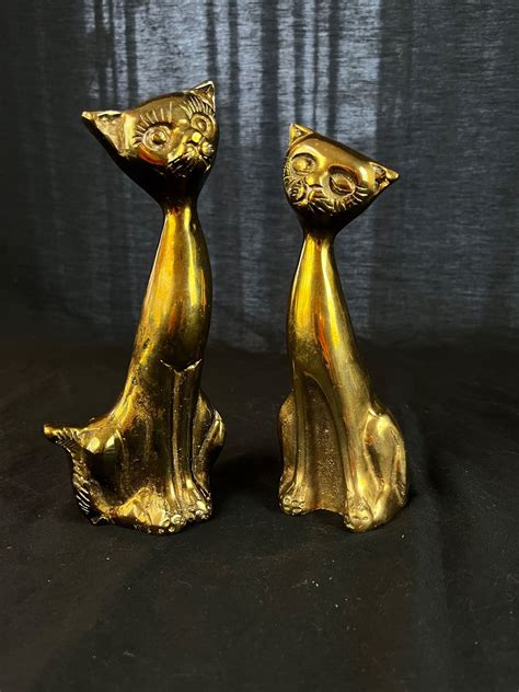 Brass Feline Sculptures Sunrise Estate Services Ltd