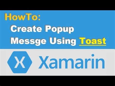 Easy Xamarin Popup Message For Android IOS And Windows Phone