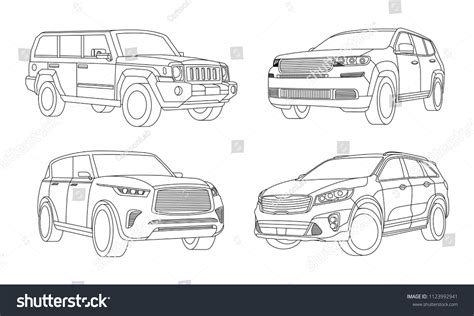 Car Isolated Illustration Iconvector Line Transport Stock Vector