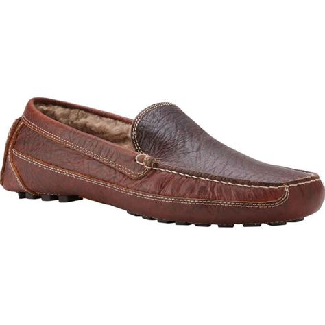 Mens Bison Leather Fleece Lined Driving Moccasins Duluth Trading Company