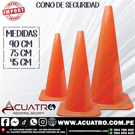 Cono De Seguridad Importado Acuatro Industrial Security Eirl