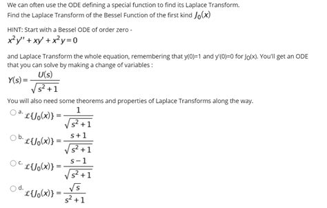Solved We Can Often Use The Ode Defining A Special Function