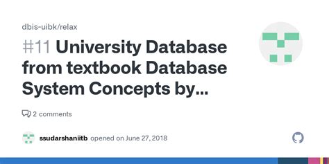 university database from textbook database system concepts by