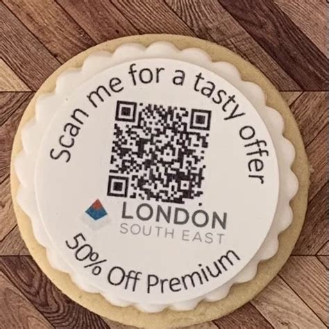 Edible QR Code Promotional Biscuits 25 Individually Sealed Yumbles