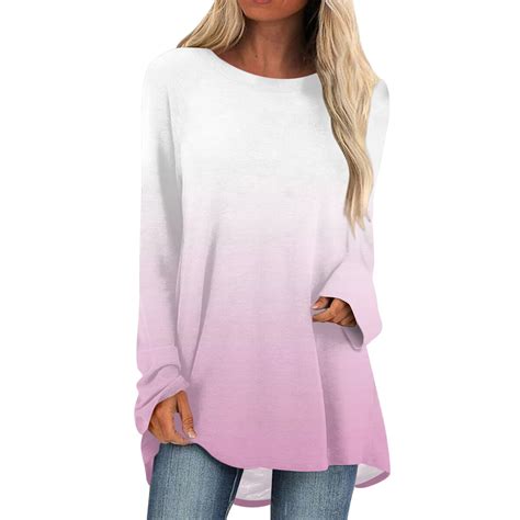 Knosfe Womens Tunic Tops For Leggings Crewneck Dressy Long Sleeve